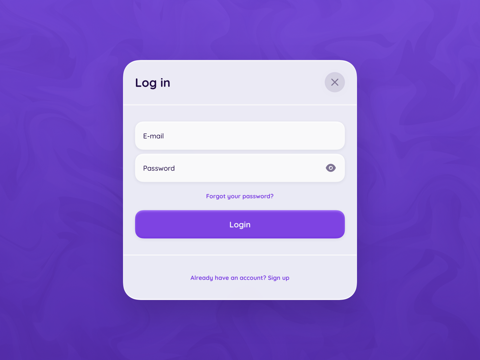 Login - Modal by Filip Legierski for Riotters on Dribbble
