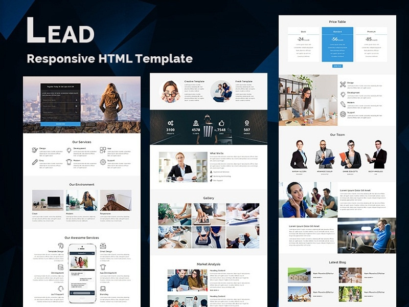 LEAD - Responsive HTML Template by evethemes on Dribbble