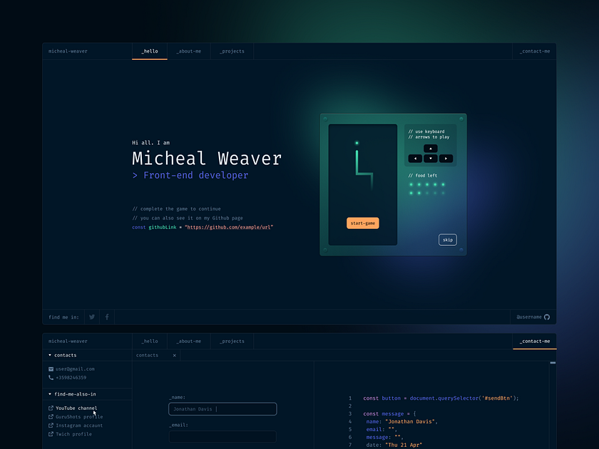 Browse thousands of Game Developer Portfolio images for design ...