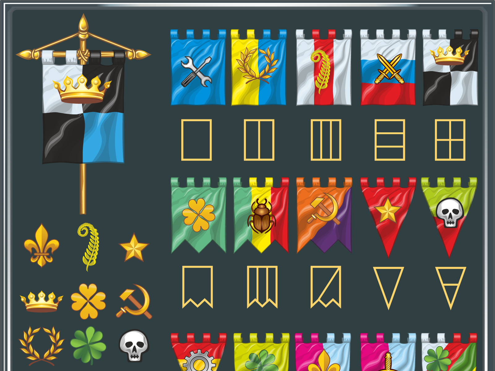 Vector set of different flag shapes. by TATYANA.PROkofieva on Dribbble