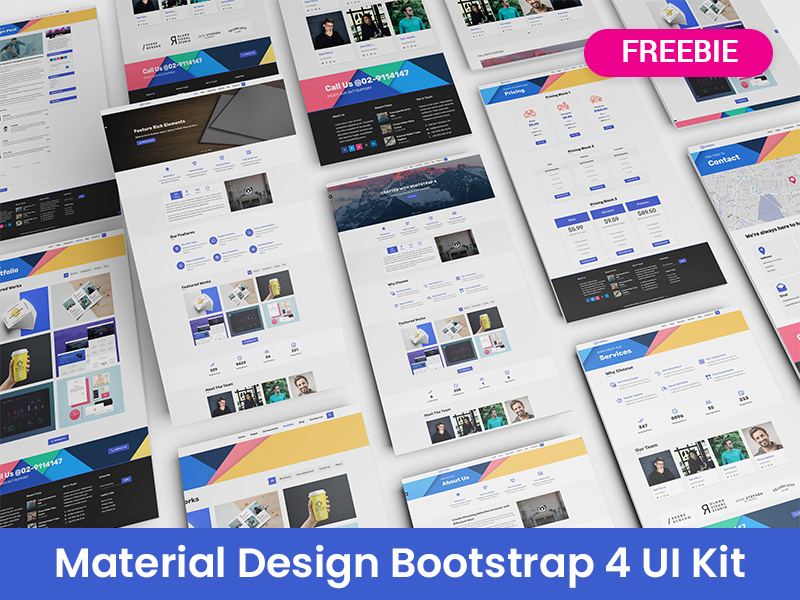 Free Material Design Bootstrap 4 UI Kit by UIdeck on Dribbble Free Material Design Bootstrap 4 UI Kit by UIdeck on Dribbble
