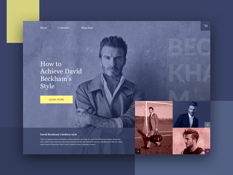 David Beckham Style Guide by Linu LD on Dribbble