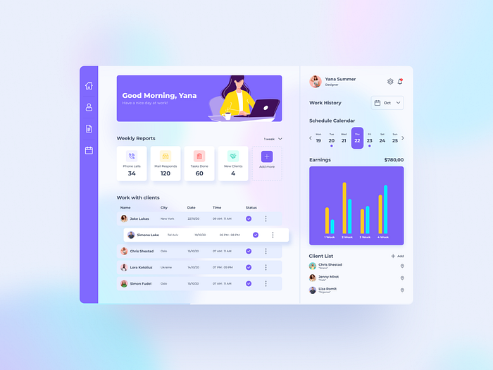 Dashboard by Yana Kotoliuz 🇺🇦 on Dribbble