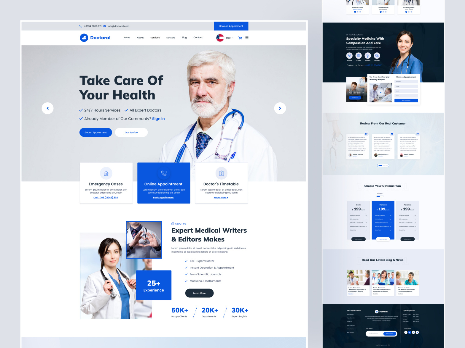Doctoral - Medical Health Landing Page by Razaul Hridoy on Dribbble