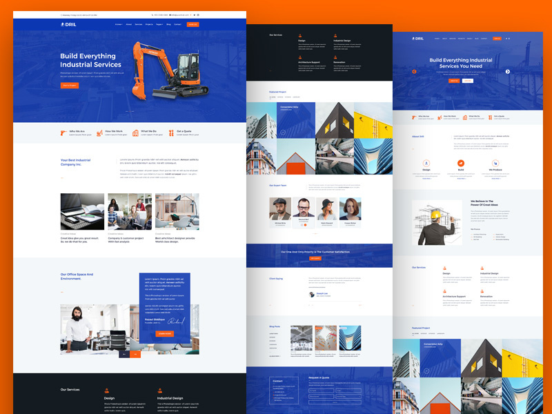 Industrial Full Page by Razaul Hridoy on Dribbble