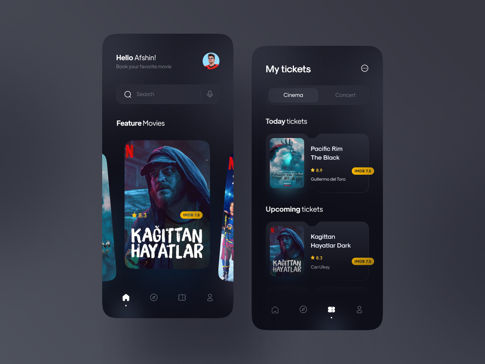 Cinema App P1 by Afshin T2Y for Piqo Studio on Dribbble