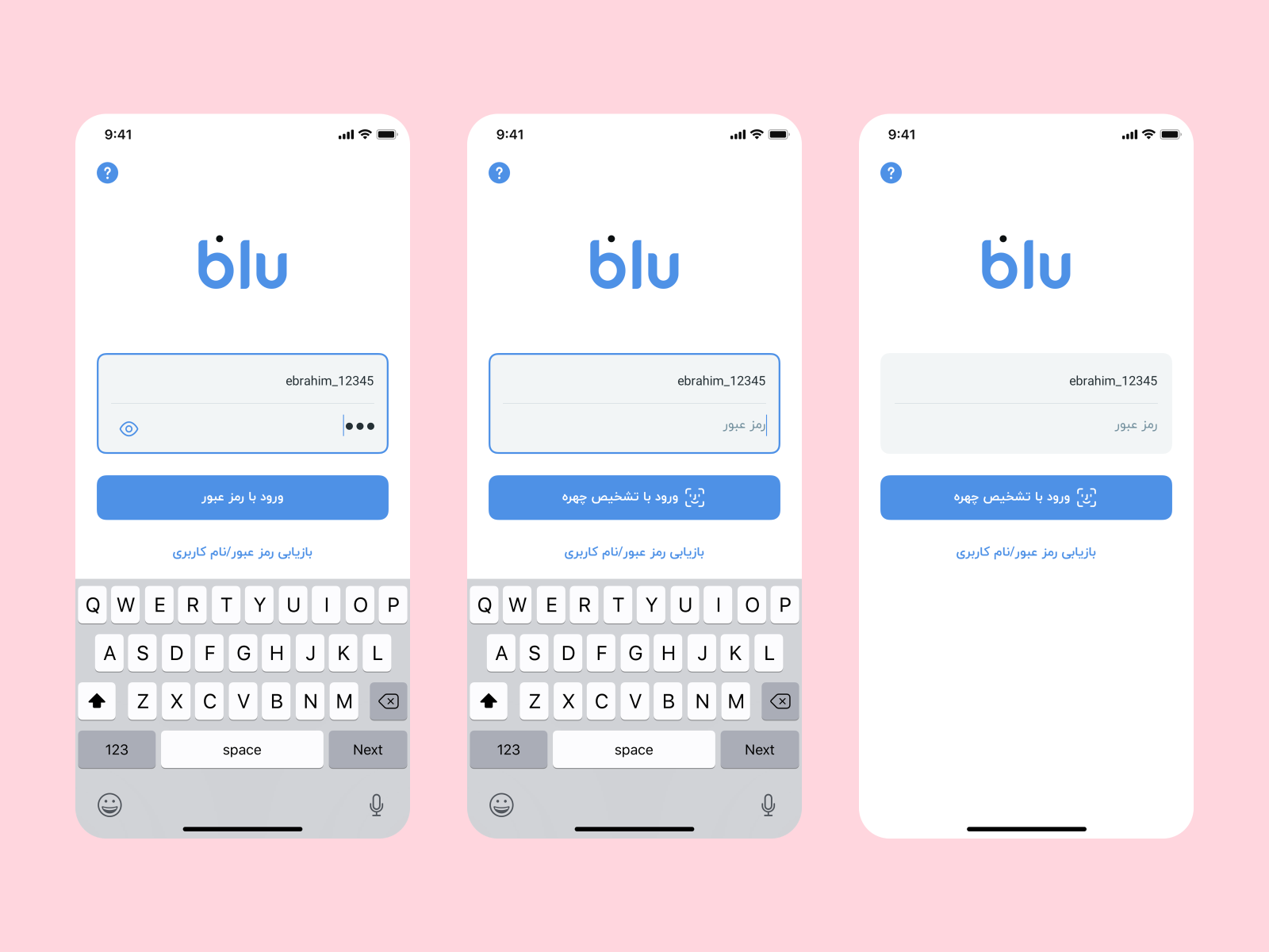 blu bank log in page by Ebi Aghapour on Dribbble