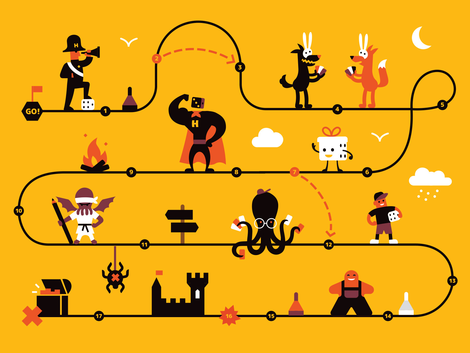 Hobby Games identity by Ilia Kalimulin for MSF on Dribbble