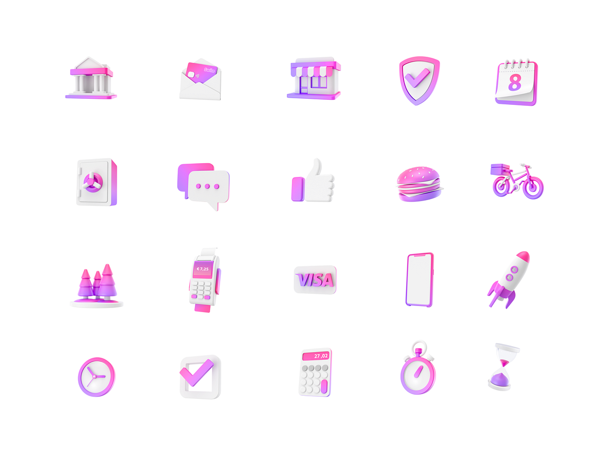 Swile - Set of static icons by Aleksander Buksza for 10Clouds on Dribbble