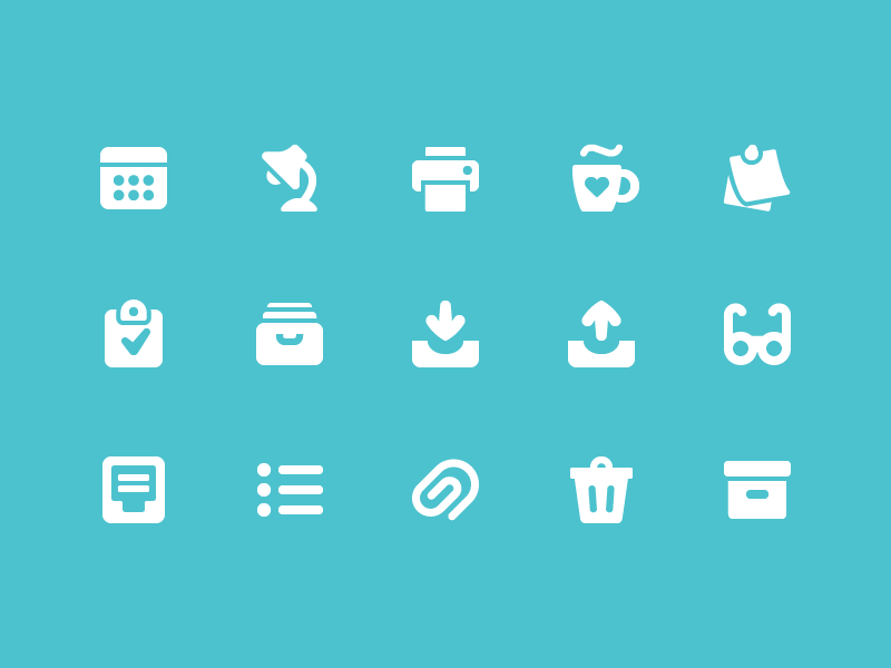 Pixi Icons - Office by Scott Dunlap on Dribbble