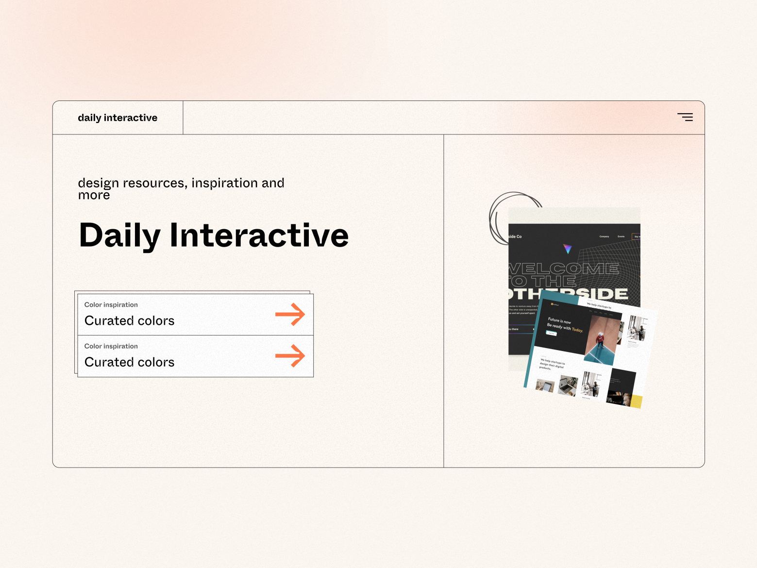 Daily Interactive - Header design by Tom Buizer on Dribbble