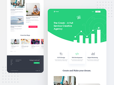Creative Agency Landing Page by Aminul Haque Chowdhury on Dribbble