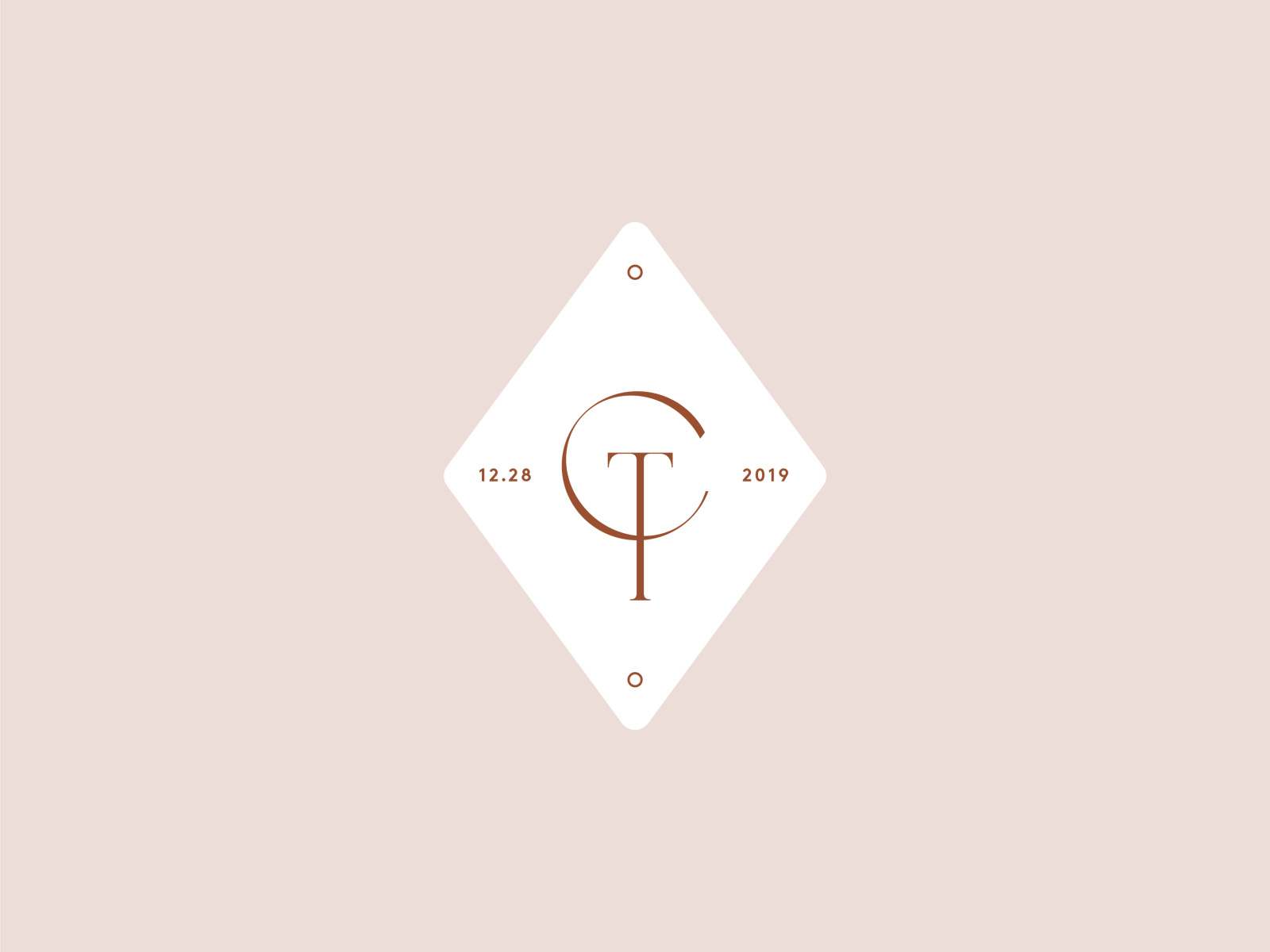 CT Wedding Monogram by Sidney Vlass Bernardo on Dribbble