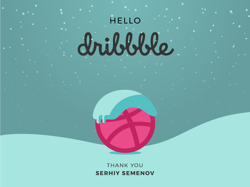 Hello Dribble by Antonina Moroz on Dribbble