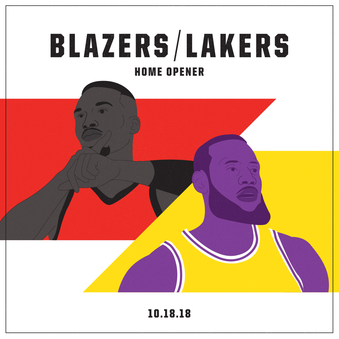 Blazers Home Opener Graphic by Cody Pearson on Dribbble