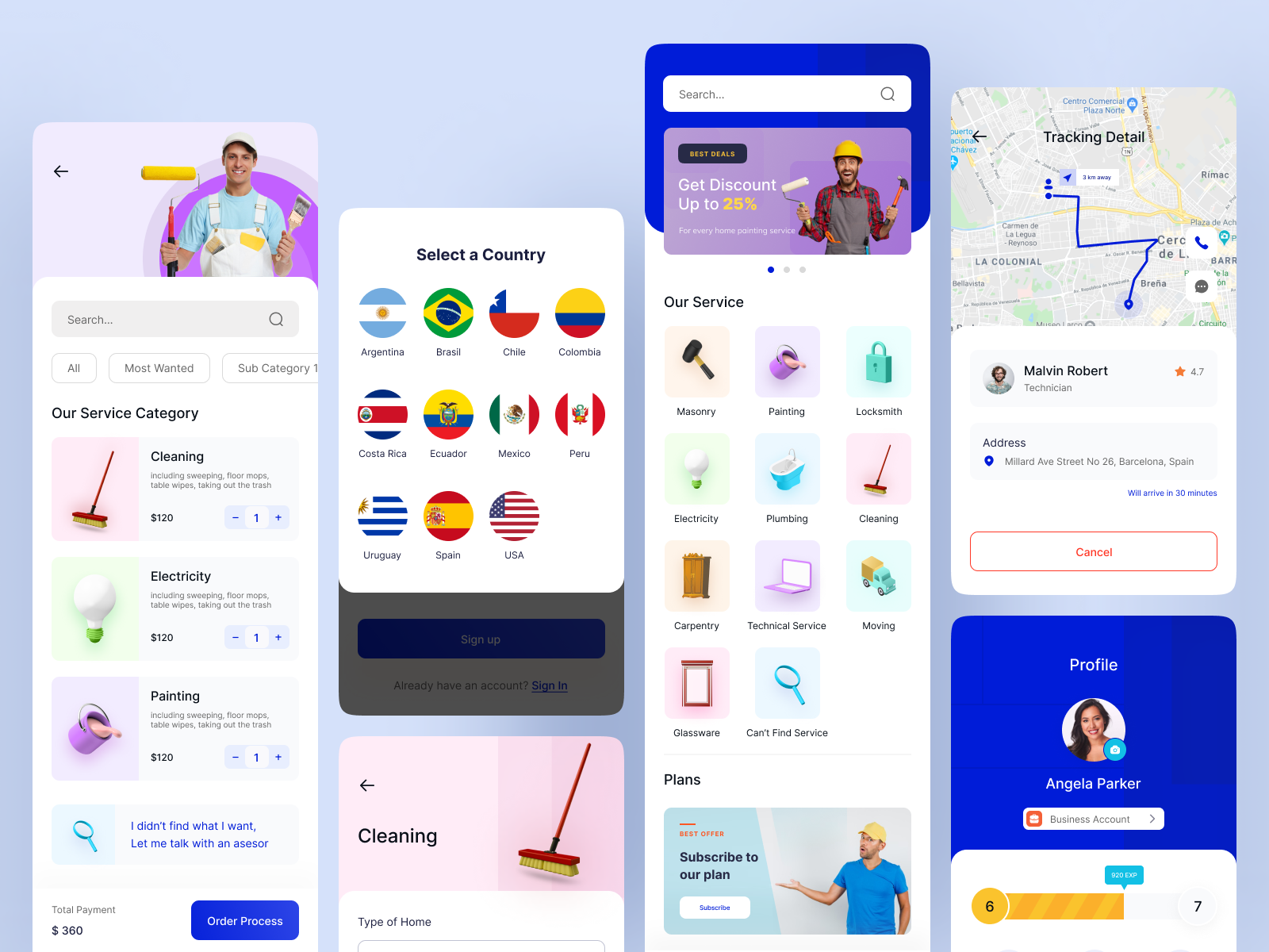 Home Service - App Project 🖐 by Zaini Achmad® for Vektora on Dribbble