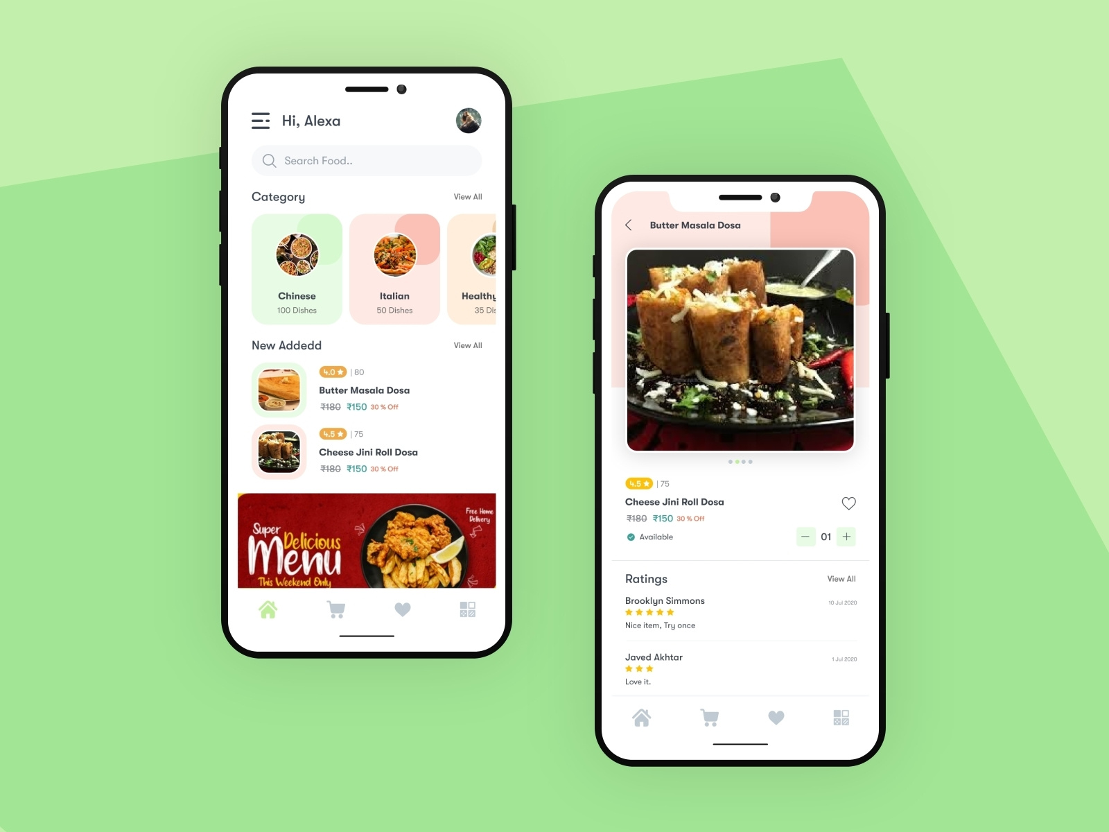 Food Delivery App UI Design by Krunal Ramoliya on Dribbble