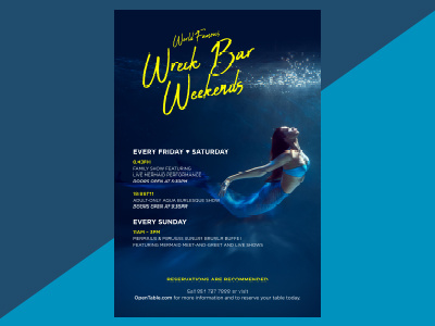 Wreck Bar Poster by D. Adams on Dribbble