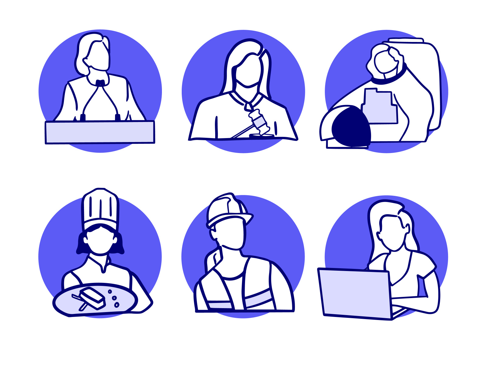 Women at Work Icon Set by Rebecca McTear on Dribbble
