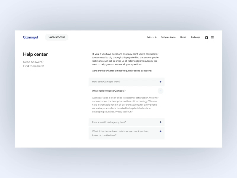 FAQ by Hero on Dribbble