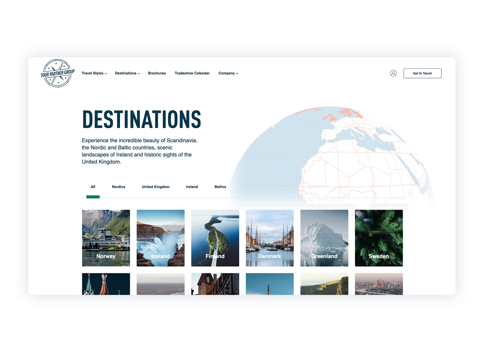 Tour Partner Group - Destinations Page by Ester Digital: NYC&London Web ...