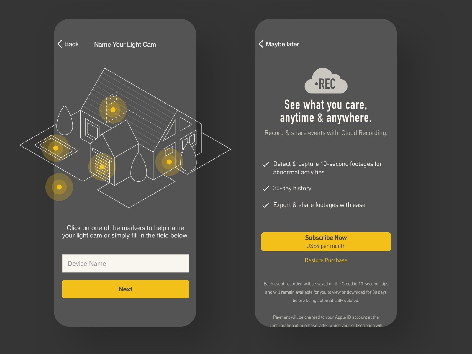 IoT mobile App Onboarding & Subscription Design by Melissa (Jo Chun ...