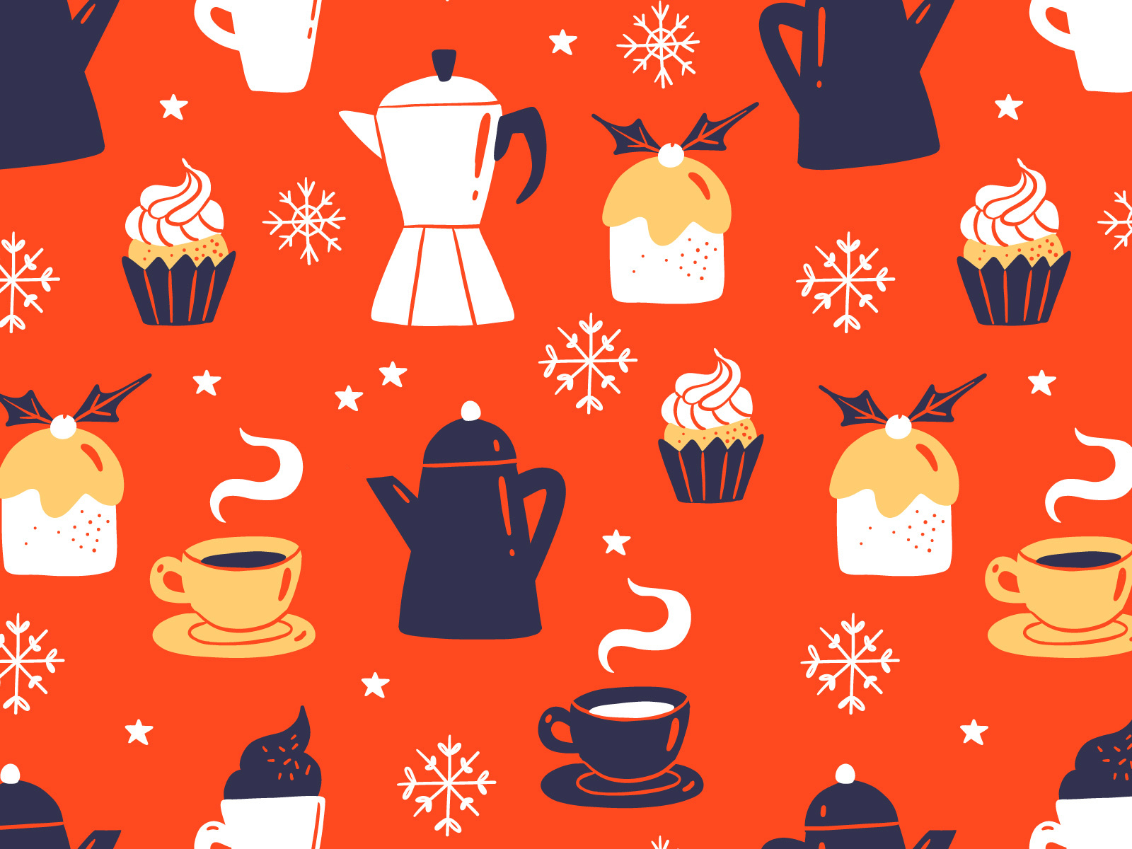 Warm winter pattern by Tanya Bosyk on Dribbble