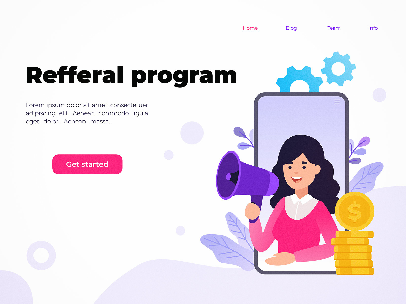 Refferal program by Tanya Bosyk on Dribbble