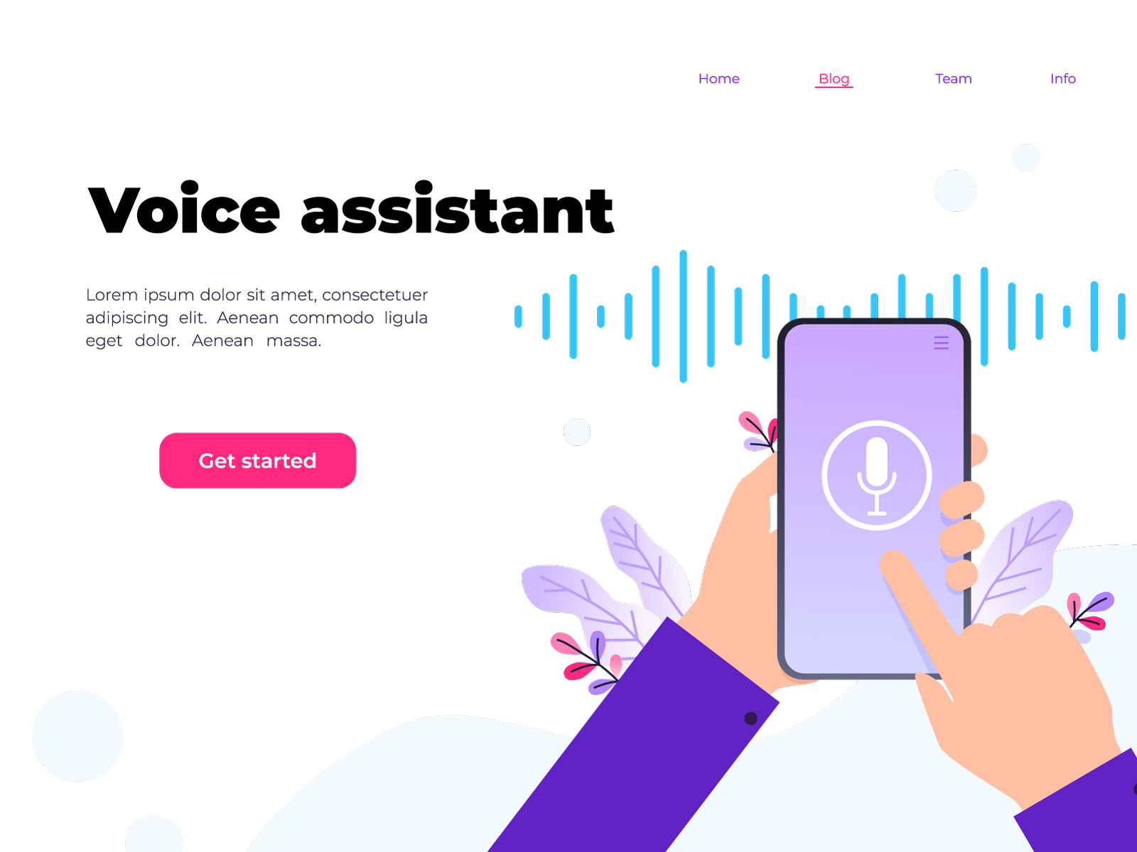Voice assistant by Tanya Bosyk on Dribbble