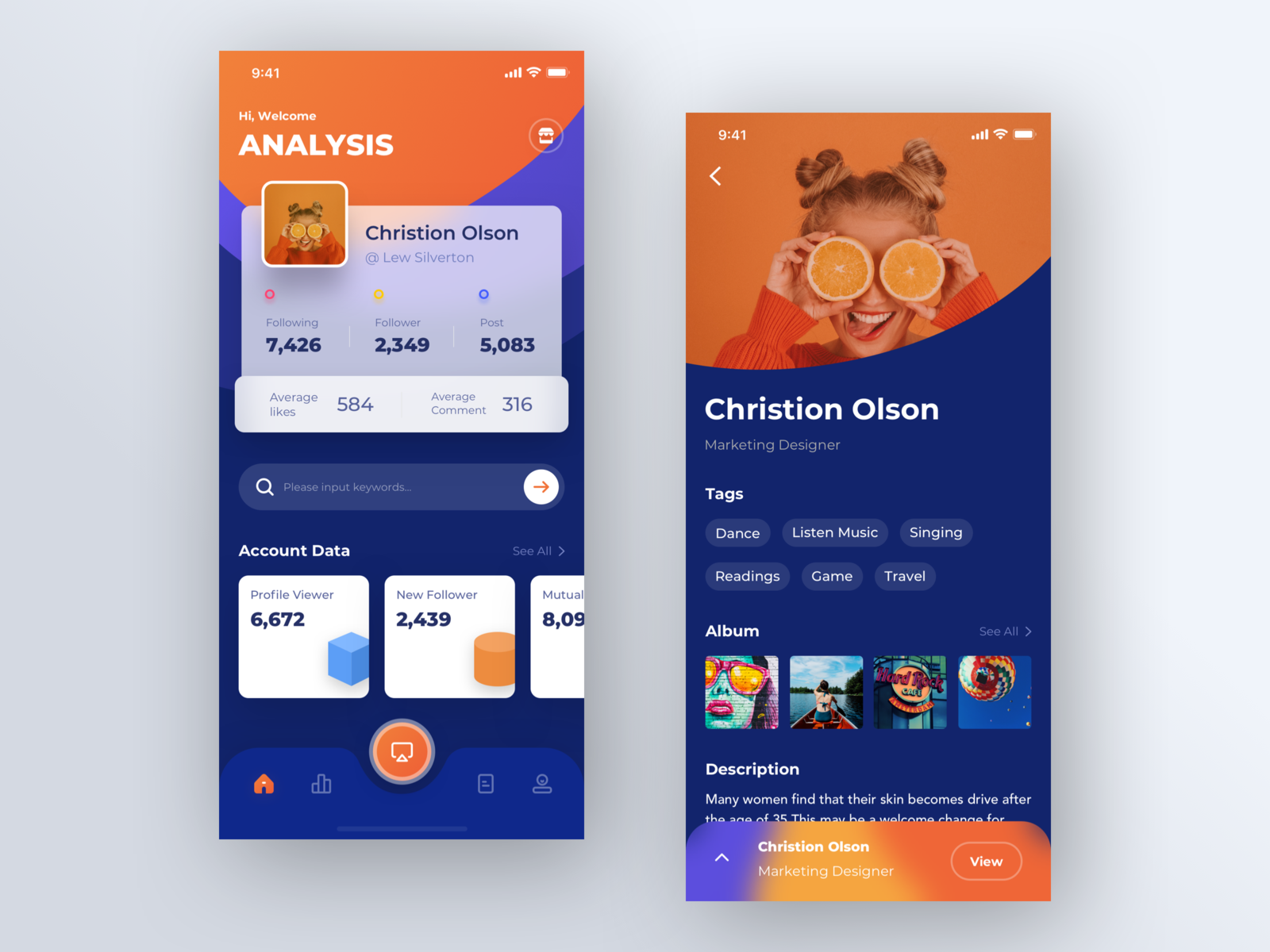 Analysis Instagram Data 1 by Marvin on Dribbble