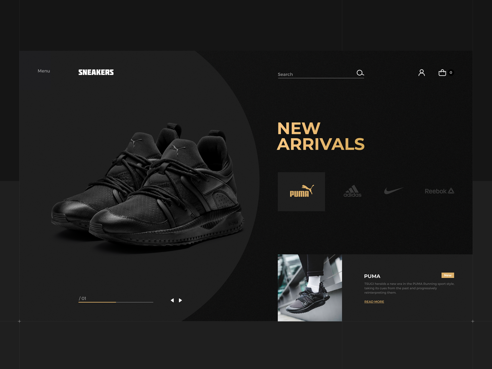 Sneakers Shop main page by Liza Key on Dribbble