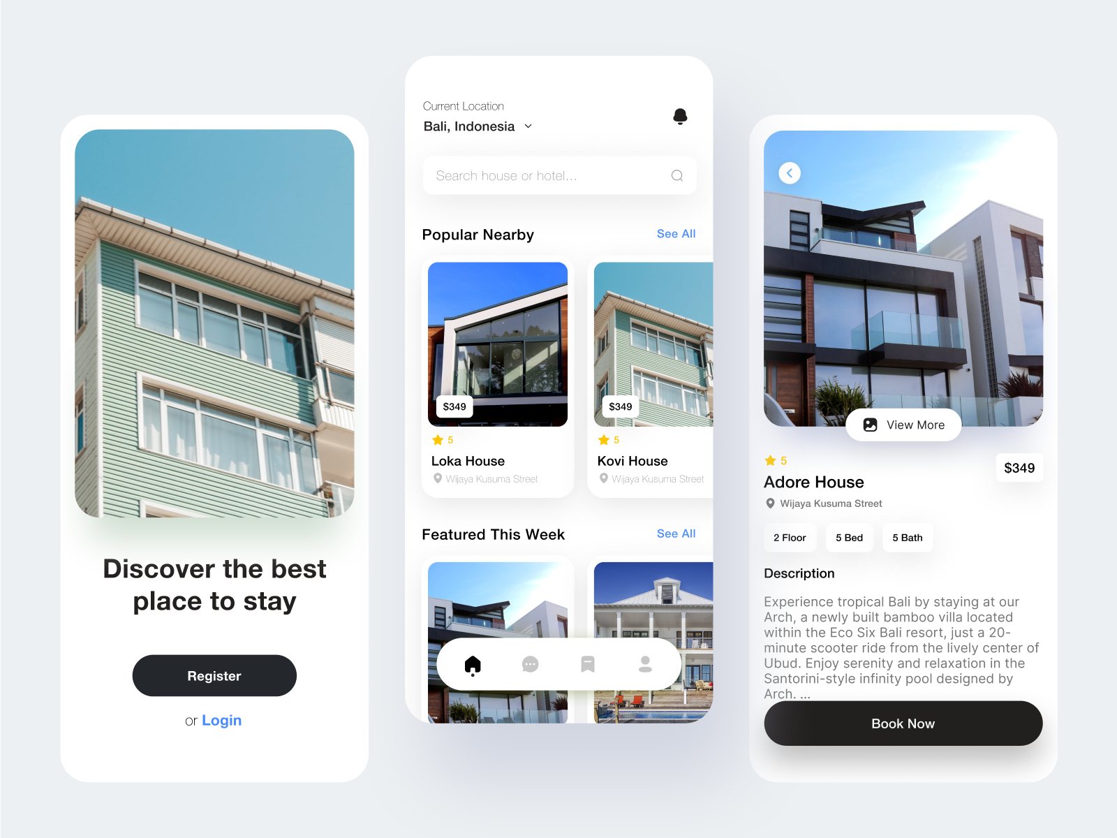 Hommy - House and Hotel Rental App by Dimas Prakoso for Nimu Design on ...