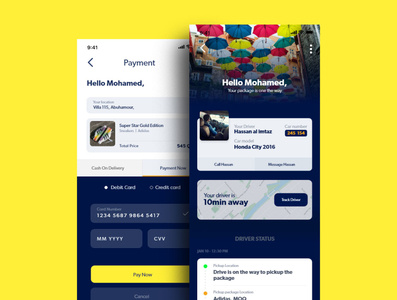 Delivery App Concept by Muhammed sabil on Dribbble