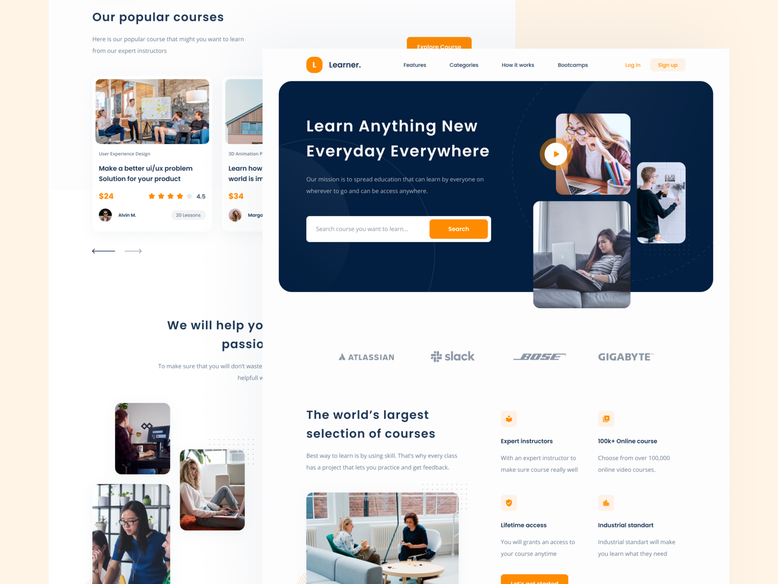 Online Course Landing Page by Fadhilah Rizky on Dribbble