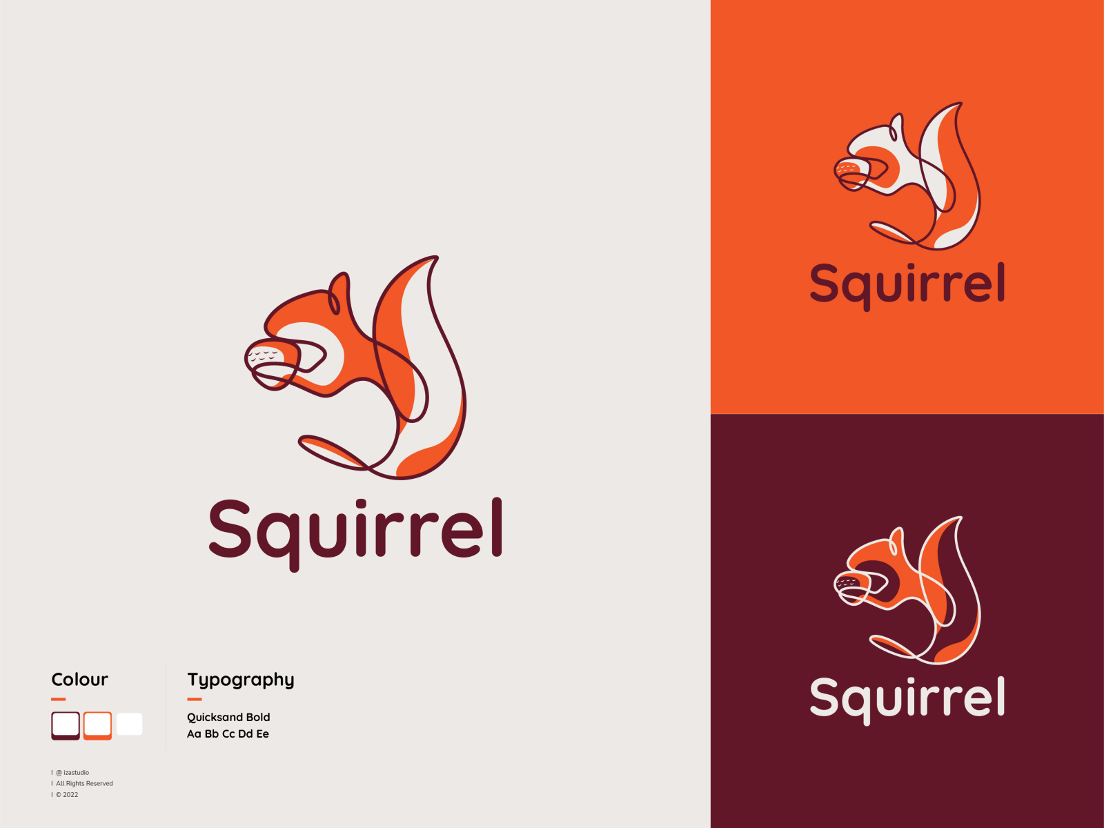Squirrel Logo Project by izastudio on Dribbble