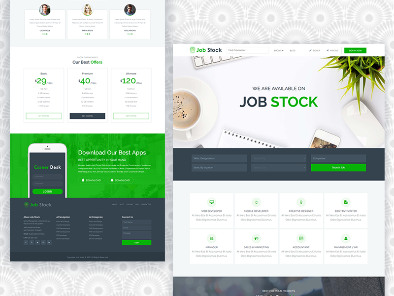 Job Stock - Job Board Template by Themezhub on Dribbble