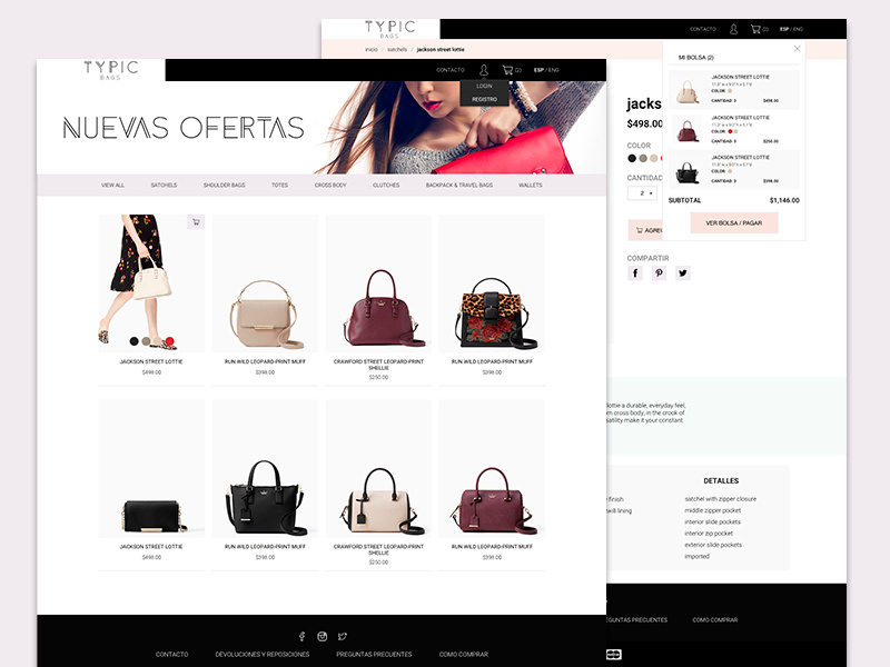 Website e-commerce Typic Bags by INNOVATE on Dribbble