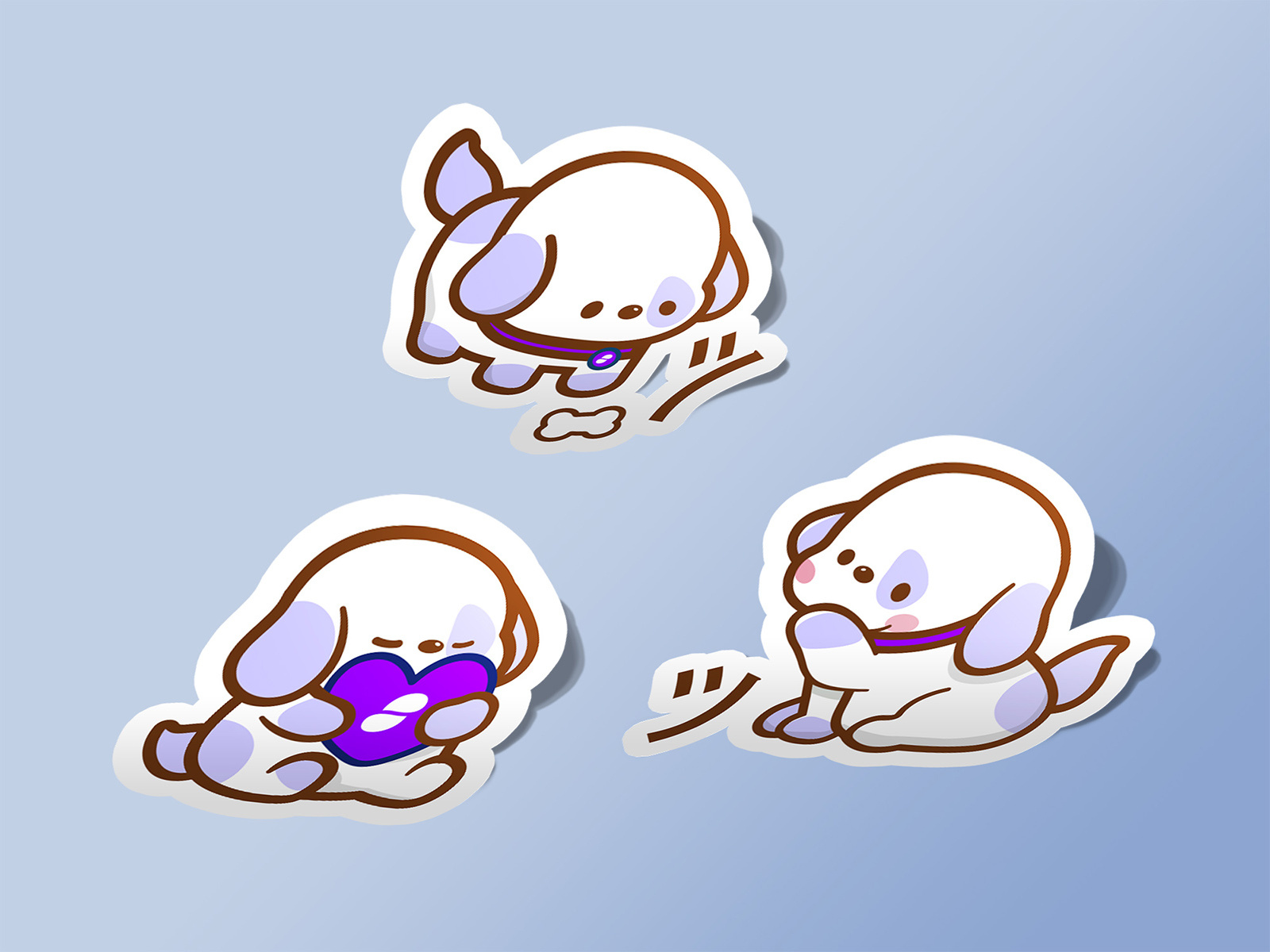Puppies Snt Stickers by Farzin Salimi on Dribbble