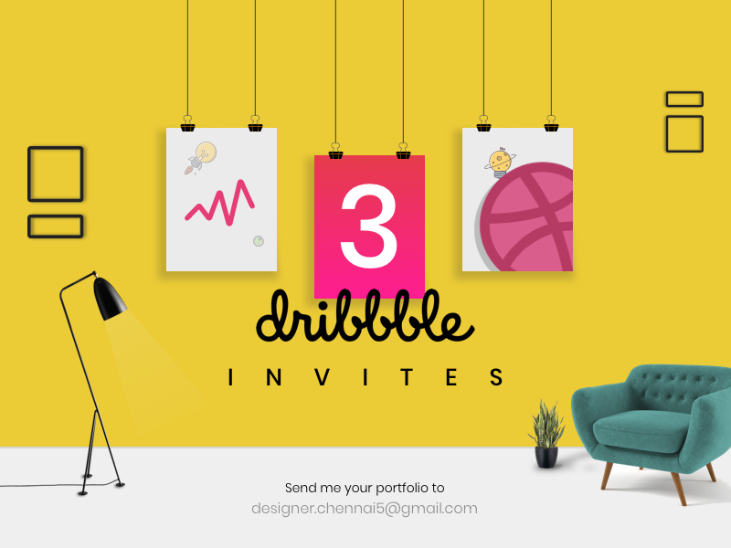 03 Dribbble Invites by Dickeshvaran G on Dribbble