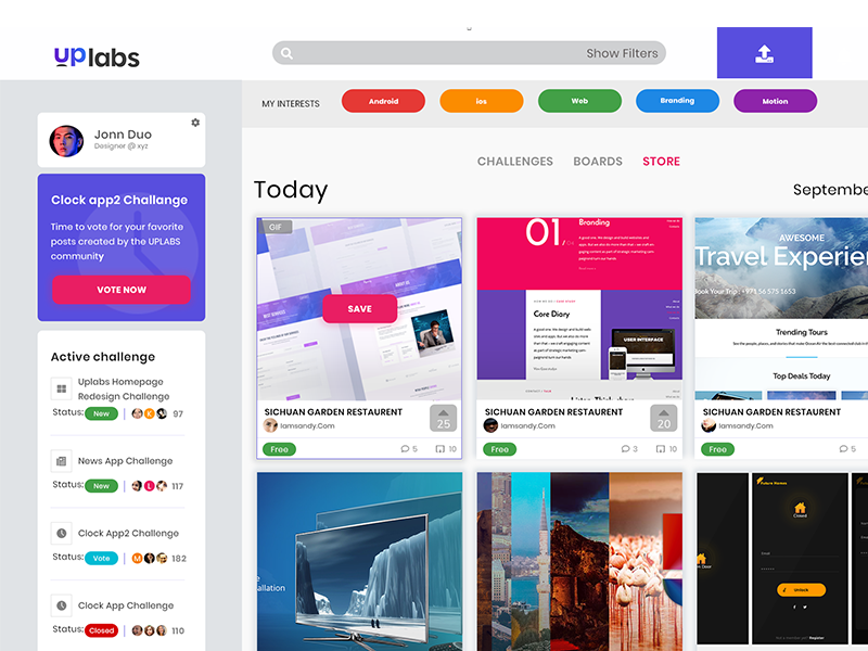 Uplab Redesign by Renjith Ravindran on Dribbble