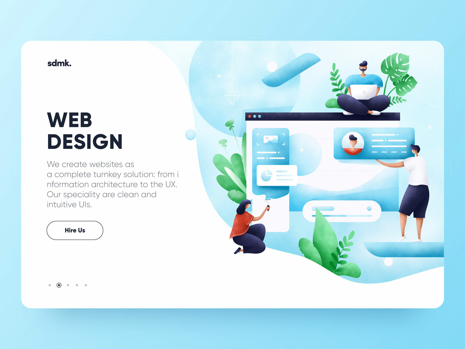 Web design illustration by Krestovskaya Anna on Dribbble
