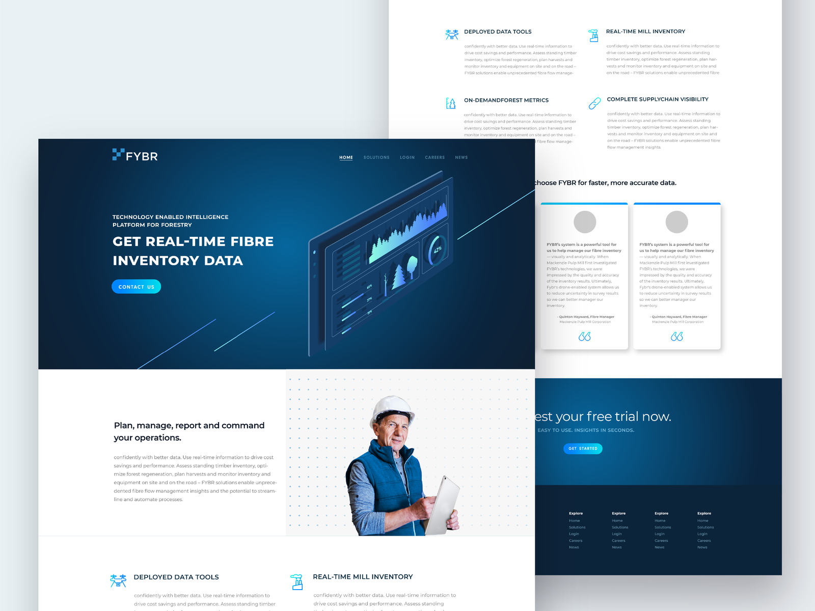 Fybr Web UI by Caroline Tapp on Dribbble