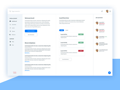 Simple UI Dashboard by Justin Battenfield on Dribbble