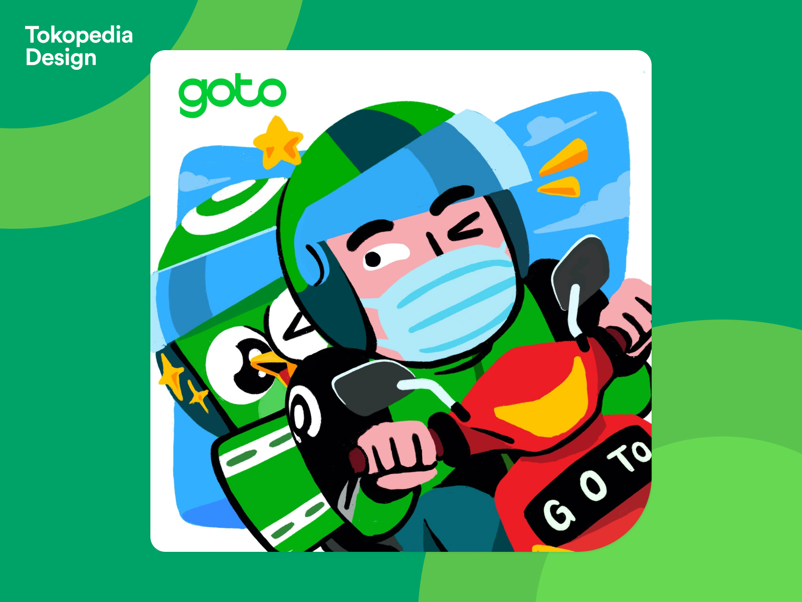 GoTo Illustration - A Joyful Ride by Tokopedia on Dribbble