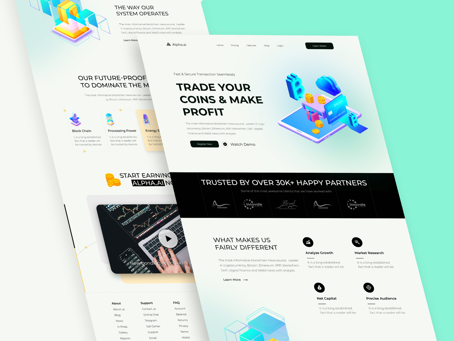 Web site design: landing page home page ui by Sayed Pritom on Dribbble