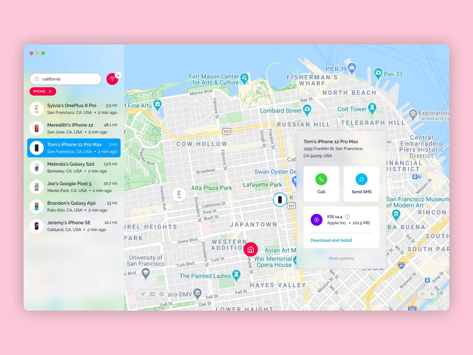 Daily UI 020 - Location Tracker by Julien Chatelain on Dribbble