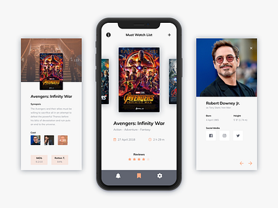 Must Watch List Concept UI by DEZGN Studio on Dribbble