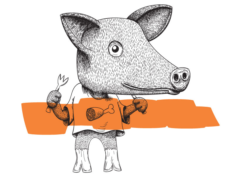 Cannibal Pig by Berkay Ozercan on Dribbble