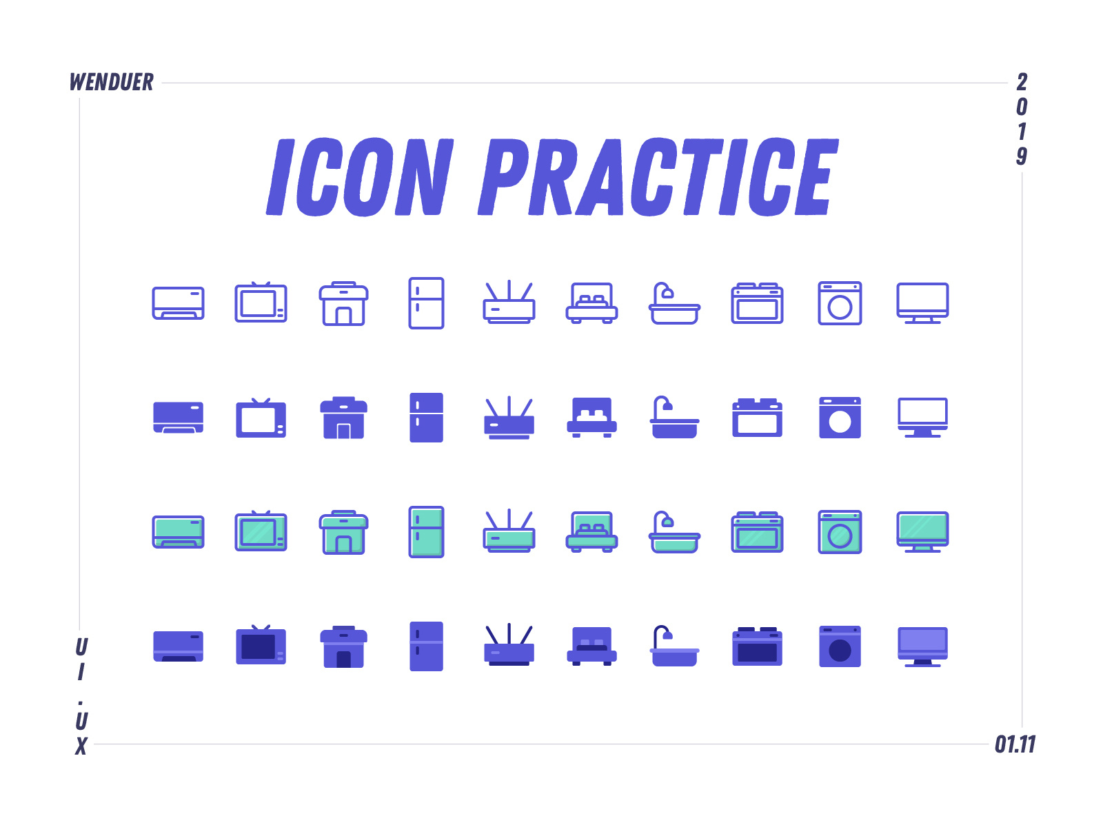 Icon practice by wenduer for Dreamotion on Dribbble