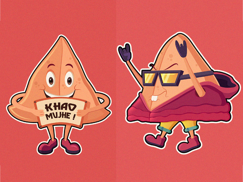 Samosa stickers #1 by Kevin sagoo on Dribbble